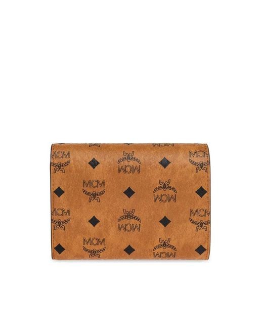 MCM Wallet With Monogram in Brown | Lyst