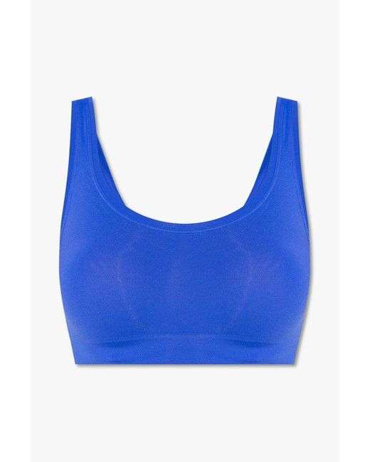 Hanro Seamless Comfort Bra Set in Blue | Lyst