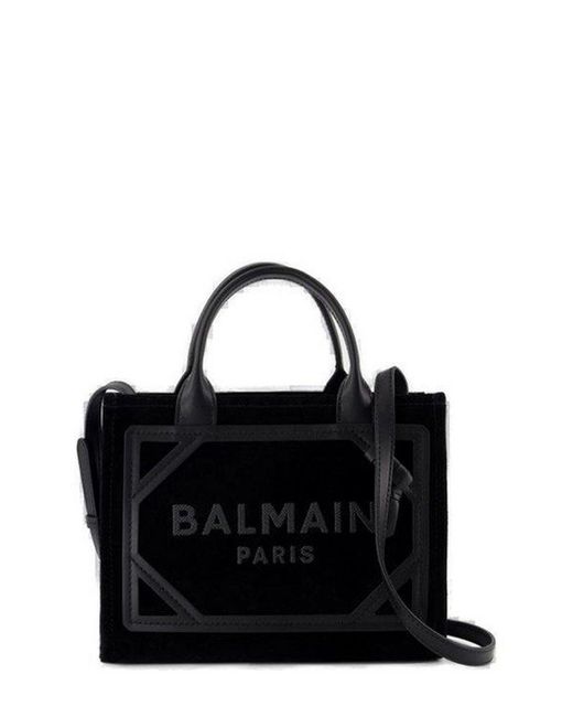 Balmain Small B-army Tote Bag in Black | Lyst