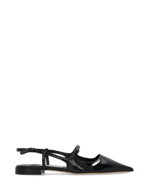 Jimmy Choo Didi Slingback Flat Shoes in Black | Lyst