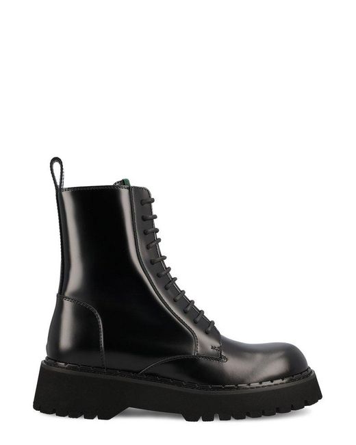 Gucci Web Detailed Boots in Black for Men | Lyst