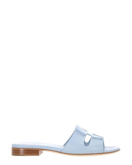 Rodo Cutout Slide Sandals in Blue | Lyst