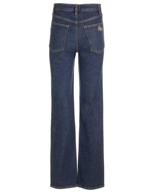 FRAME X Ritz Paris Straight Leg Jeans in Blue | Lyst