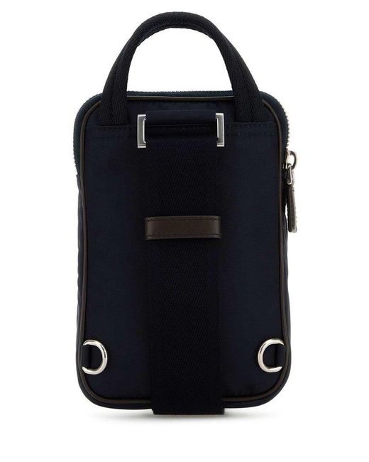 Prada Triangle-Logo Two-Toned Phone Case in Blue for Men | Lyst