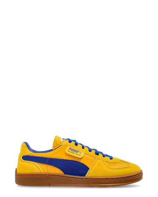PUMA X Parma Super Team Lace-Up Sneakers in Yellow for Men | Lyst