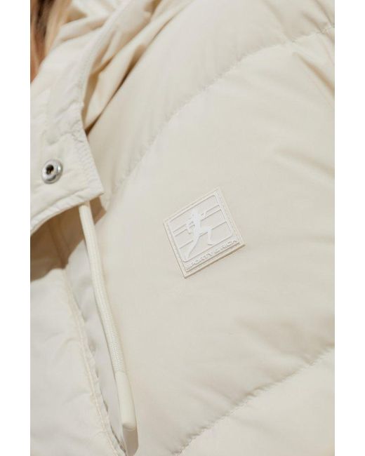 Sporty & Rich Hooded Puffer Jacket in White | Lyst