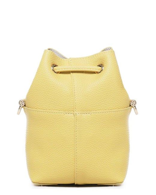 V73 Bag Logo-Lettering Drawstring Bucket Bag in Yellow | Lyst