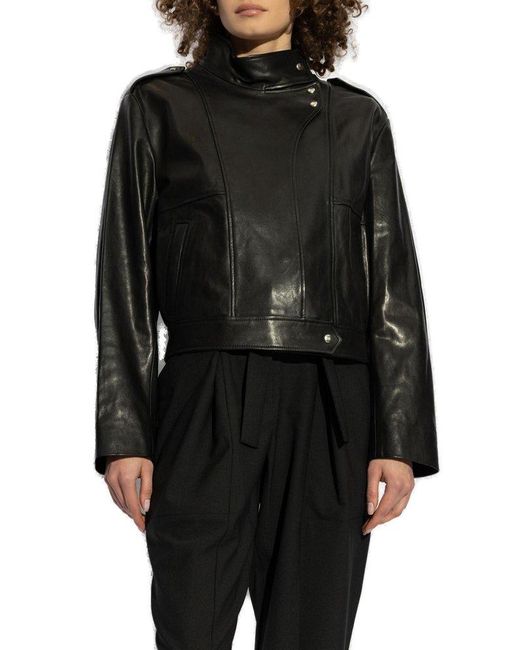 IRO Leather Jacket Dahla in Black | Lyst
