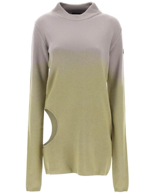 Moncler Subhuman Cut-Out Jumper in Green | Lyst