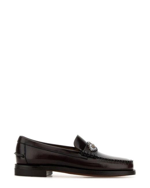 Sebago Classic Dan Eyes Slip-On Loafers in Black for Men | Lyst