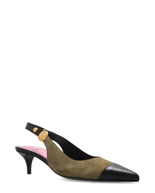 Balmain Eva Pointed-toe Pumps in Metallic | Lyst