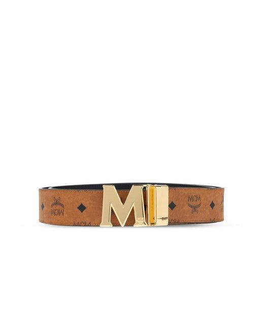 MCM Belt With Logo in White for Men | Lyst