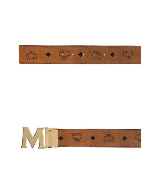 MCM Belt With Logo in White for Men | Lyst