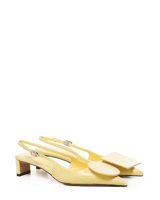 Jacquemus Pointed Toe Les Slingbacks Duelo Pumps in Yellow | Lyst