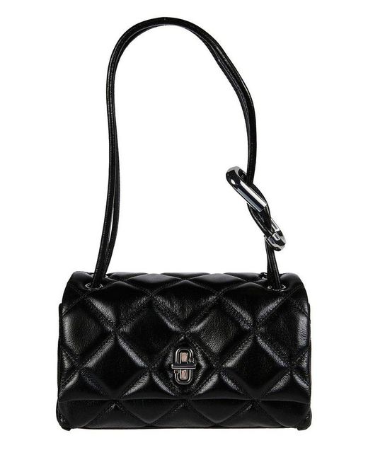 Marc Jacobs The Quilted Mini Dual Shoulder Bag in Black | Lyst