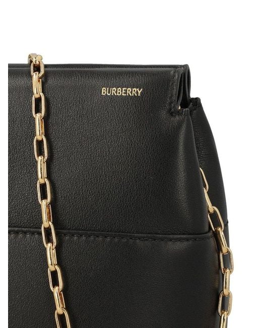 Burberry Snip Chain Link Clutch Bag in Black | Lyst