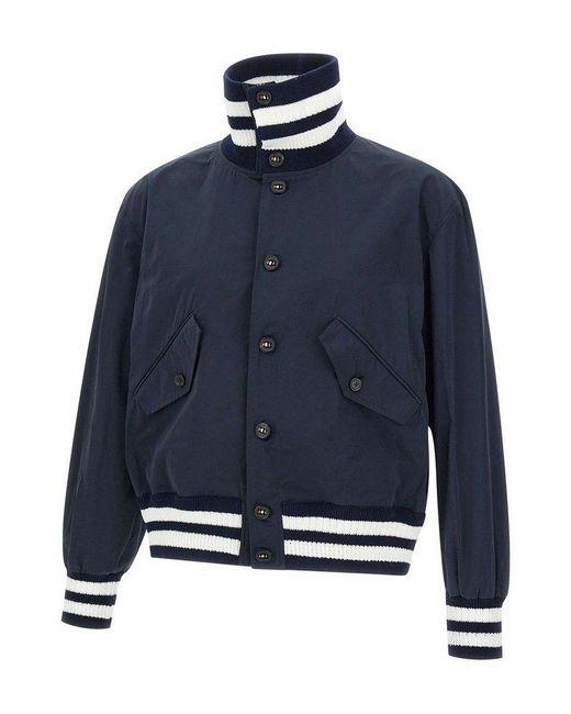 Thom Browne Tech Flight Jacket in Blue for Men | Lyst