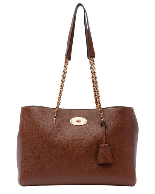 Mulberry Lily Chain Tote Bag in Brown | Lyst