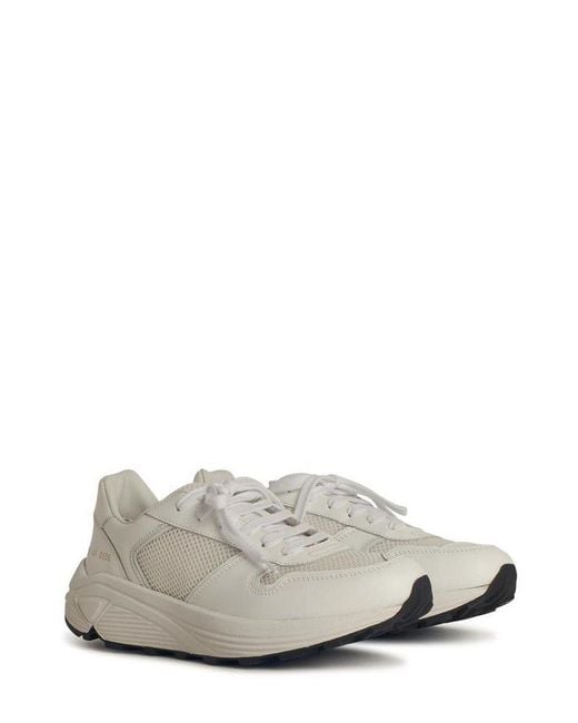 Common Projects Mesh Panelled Lace-Up Sneakers in White for Men | Lyst