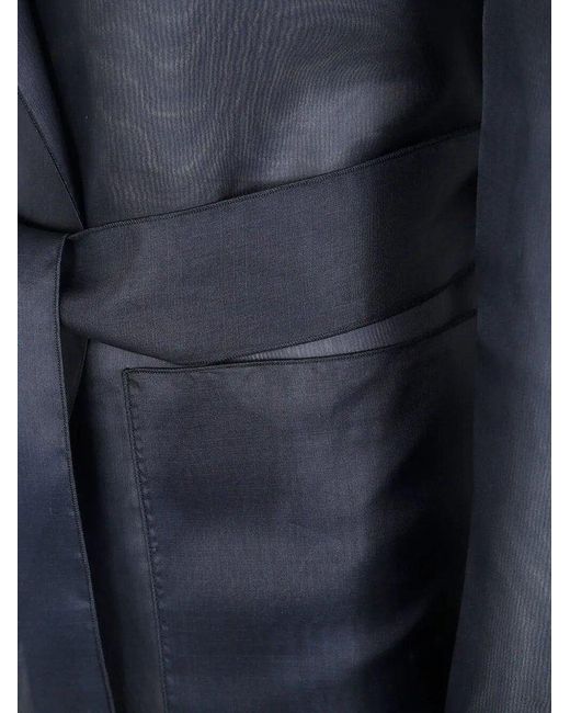 Antonelli Sheer Belted Jacket in Blue | Lyst
