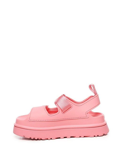 UGG Golden Glow Touch Strap Sandals in Pink | Lyst