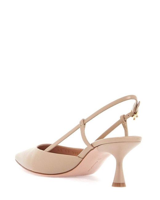 Gianvito Rossi Ascent Pointed-Toe Slingback Pumps in Pink | Lyst
