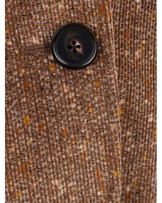 Loro Piana Single-Breasted Blazer in Brown | Lyst