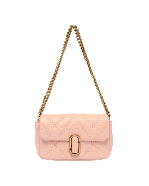 Marc Jacobs Quilted Leather Mini Shoulder Bag in Pink | Lyst