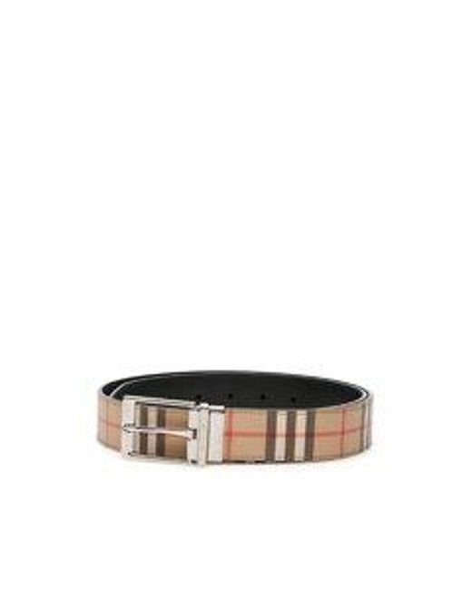 Burberry Reversible Vintage Check Belt for Men | Lyst