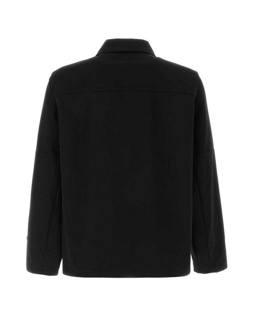 Prada Triangle-Logo Straight Hem Jacket in Black for Men | Lyst UK