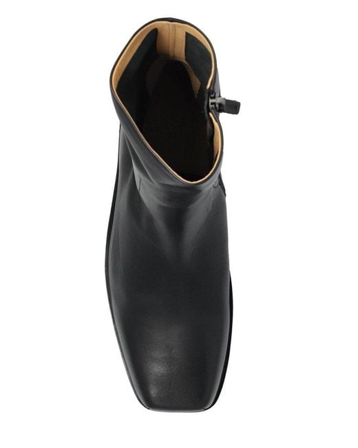 Marsèll Square Toe Zipped Boots in Black for Men | Lyst