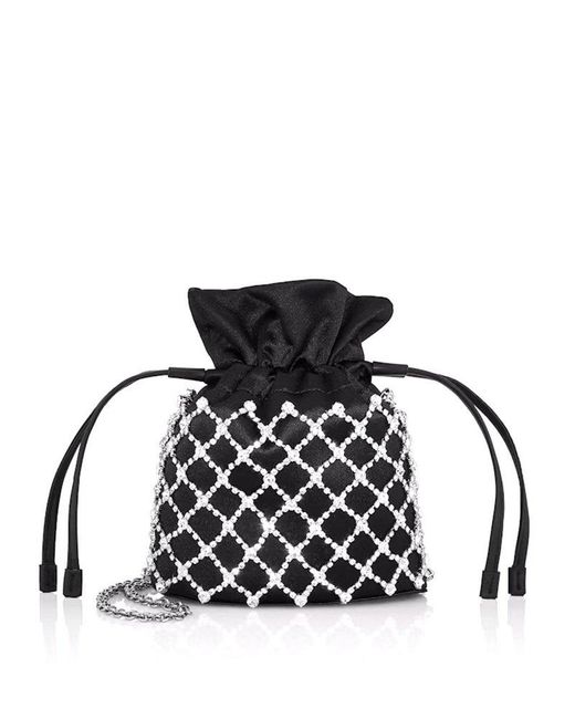 Aquazzura Embellished Lover Mini Pouch Bag in Black | Lyst