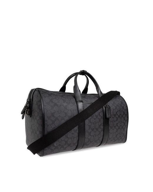 COACH Gotham 45 Logo Detailed Duffle Bag in Black for Men | Lyst