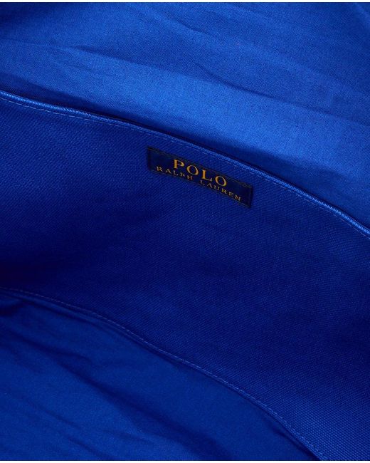 Polo Ralph Lauren Logo Embroidered Zipped Duffle Bag in Blue for Men | Lyst