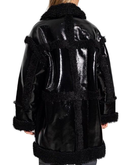 Stand Studio Black Fur Coat at Clayton Cooper blog
