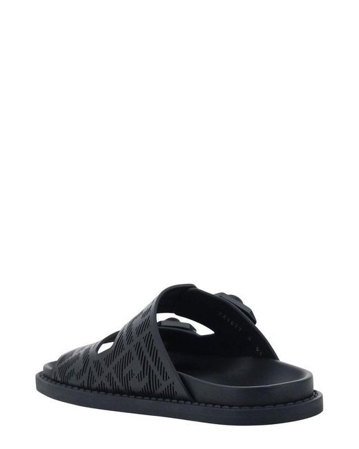 Fendi Ff Motif Feel Slides in Black for Men | Lyst