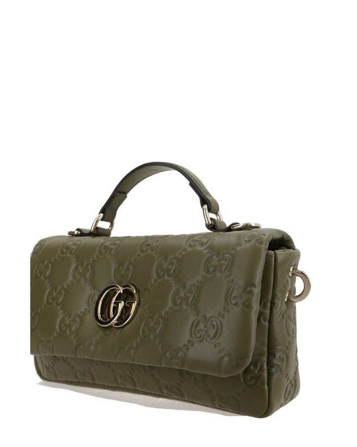 Gucci Gg Milano Mini Top Handle Bag in Green | Lyst