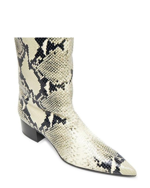 Khaite Embossed Boots in White | Lyst