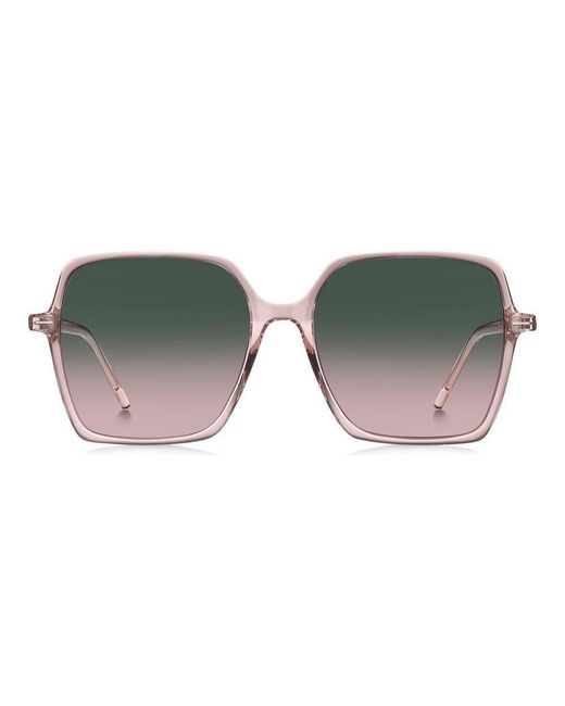 BOSS Square-Frame Sunglasses in Green | Lyst UK