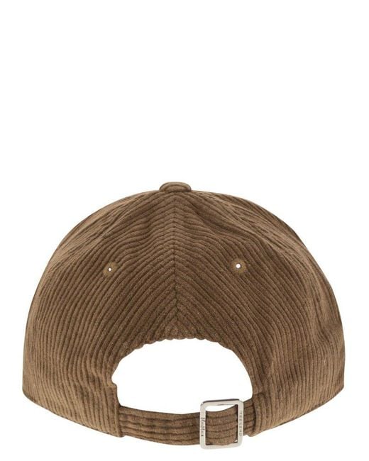Weekend by Maxmara Zaza Velvet Baseball Hat in Brown | Lyst UK