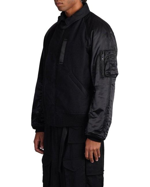 Y-3 Flight Bomber Jacket in Black for Men | Lyst