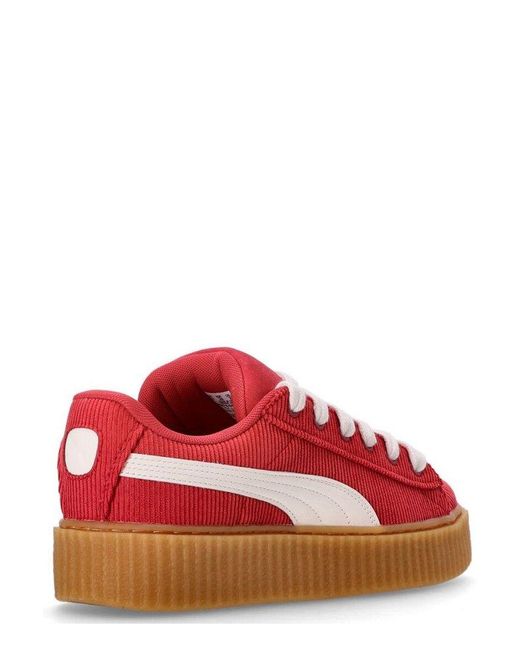 PUMA X Fenty Creeper Phatty Corduroy Sneakers in Red | Lyst