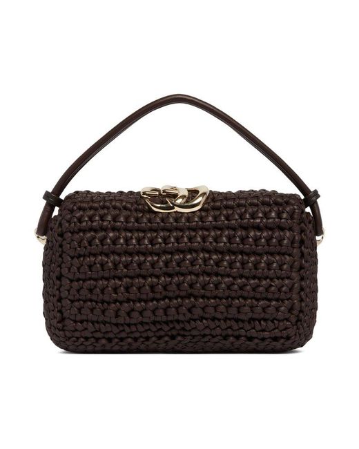 Gucci Double G Small Top Handle Bag in Black | Lyst