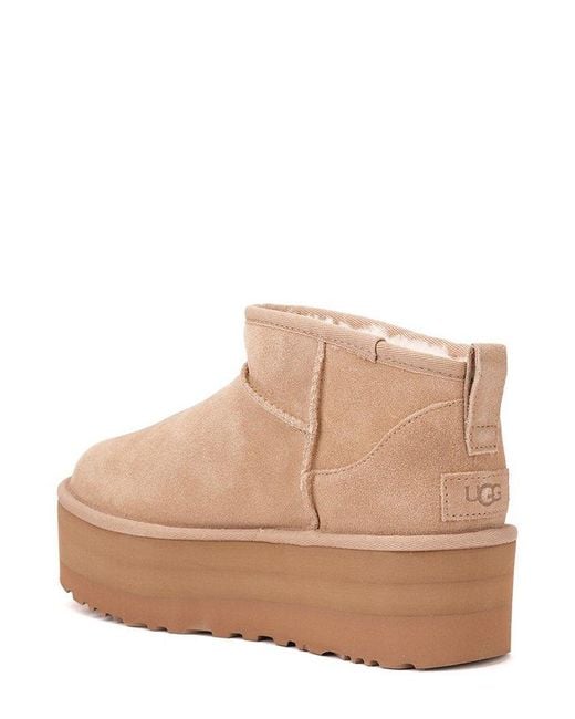 UGG Classic Ultra Mini Platform Boots in Brown | Lyst