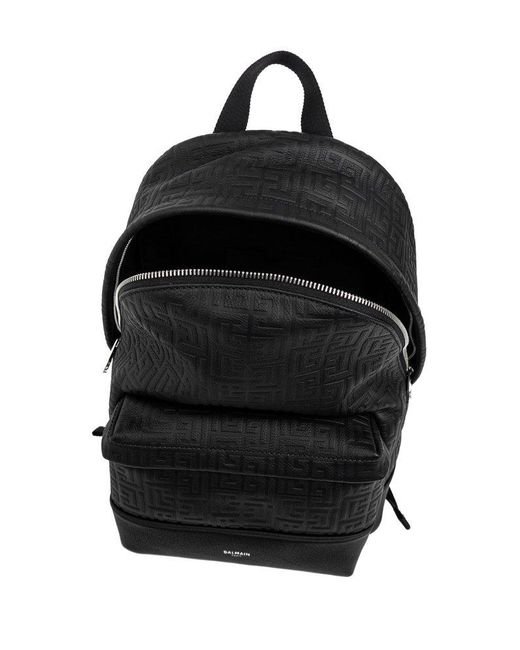 Balmain Backpack With Logo in Black for Men | Lyst