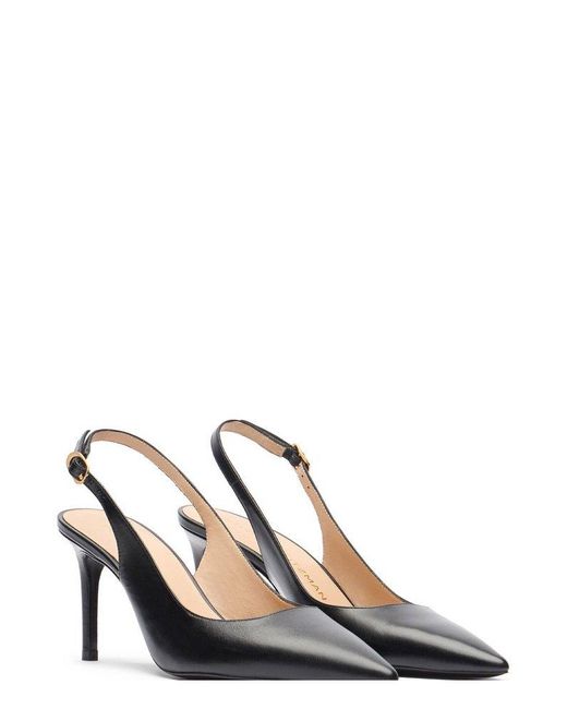 Stuart Weitzman Stuart Power Slingback 75 Pumps in Black | Lyst