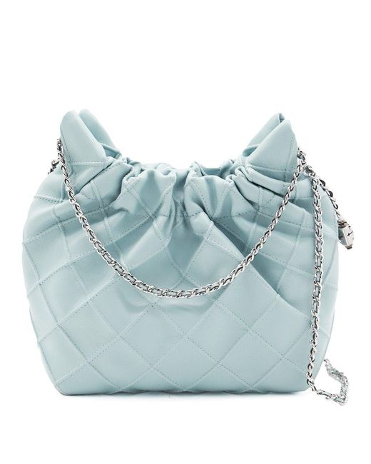 Tory Burch Mini Fleming Drawstring Bag in Blue | Lyst
