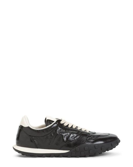 Jil Sander Shiny Low-Top Sneakers in Black for Men | Lyst UK