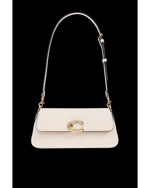COACH Logo Detailed Fold-Over Shoulder Bag in Black | Lyst UK