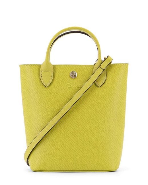 Longchamp Épure Logo Detailed Xs Tote Bag in Yellow | Lyst